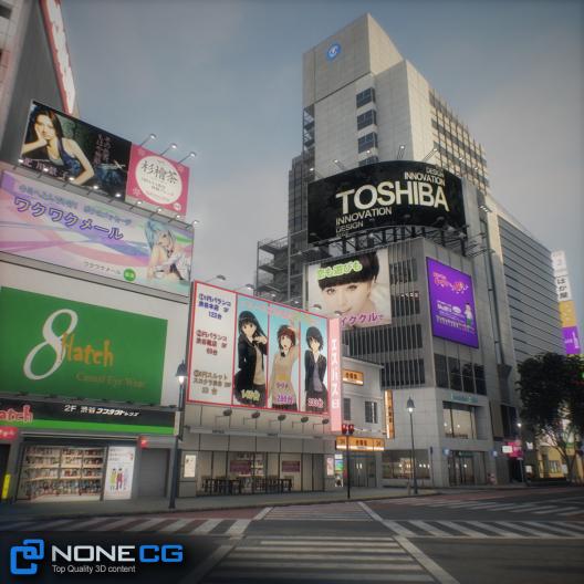 3D Tokyo Shibuya » Download and buy 3D profestionnal models on NoneCG.com